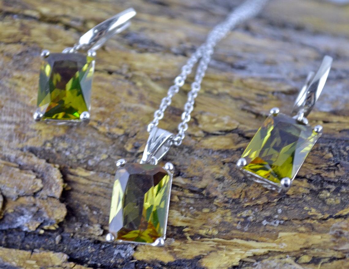 Zultanite Color Change Jewelry Set-turkish Handmade Zultanite Necklace ...