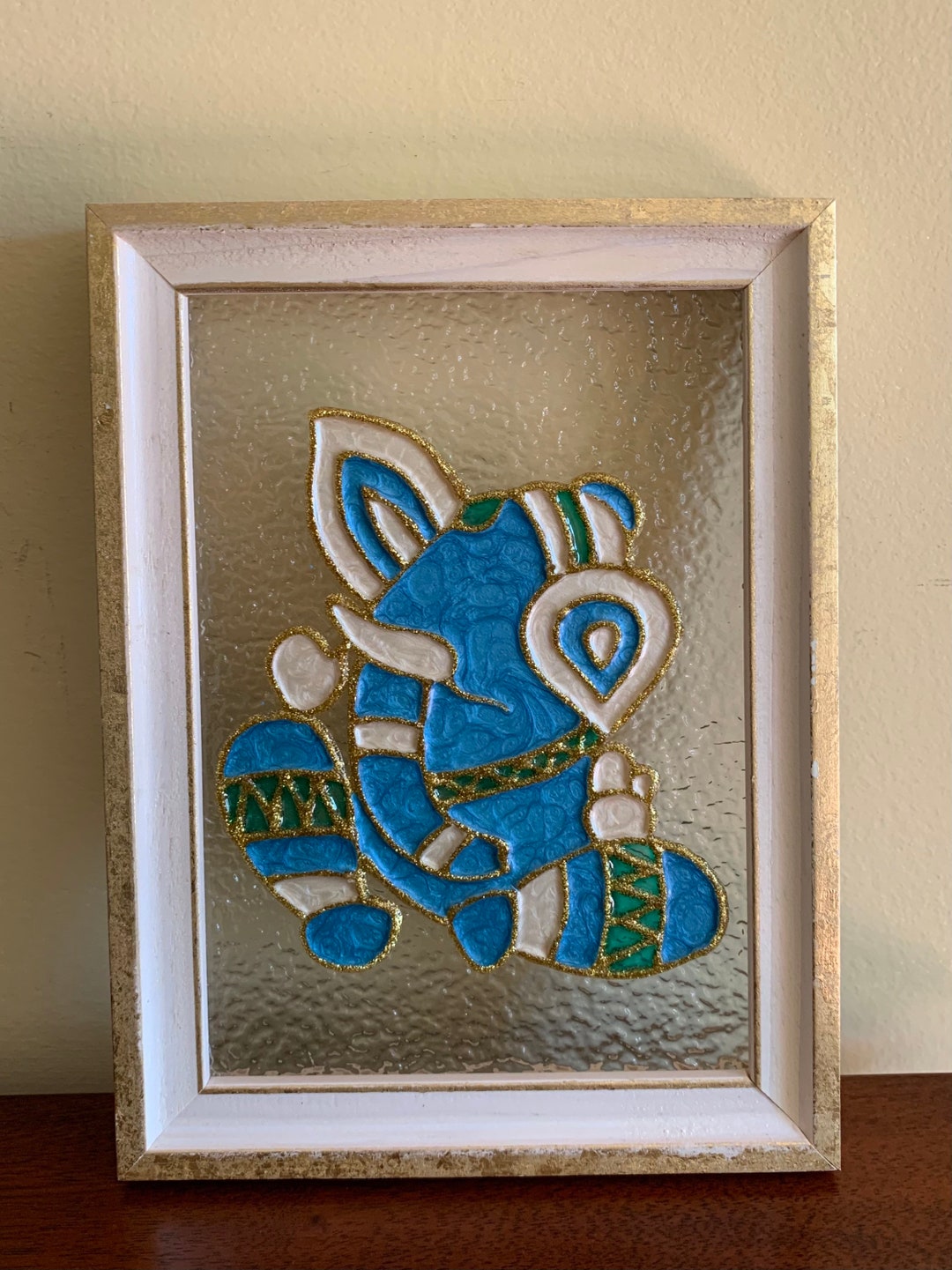 Hand Painted Art Glass Good Luck Ganesha in Cream and Gold - Etsy