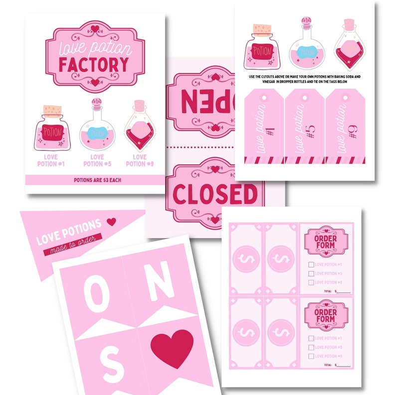 Kid's Valentine Printable Activity Pretend Play Kids Coffee Shoppe ...