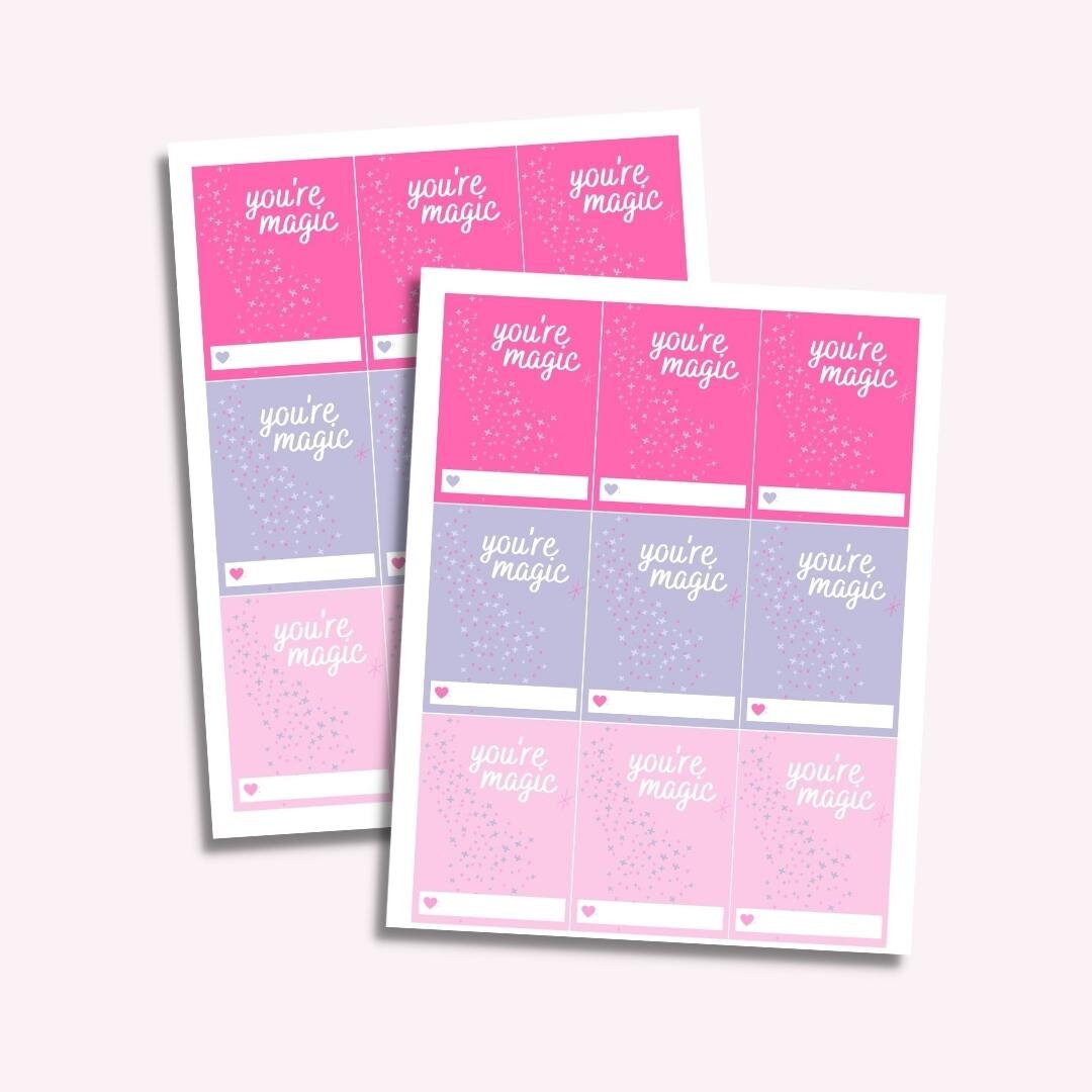 Magic Valentines Day Printable Instant Download DIY Valentines Unicorn ...