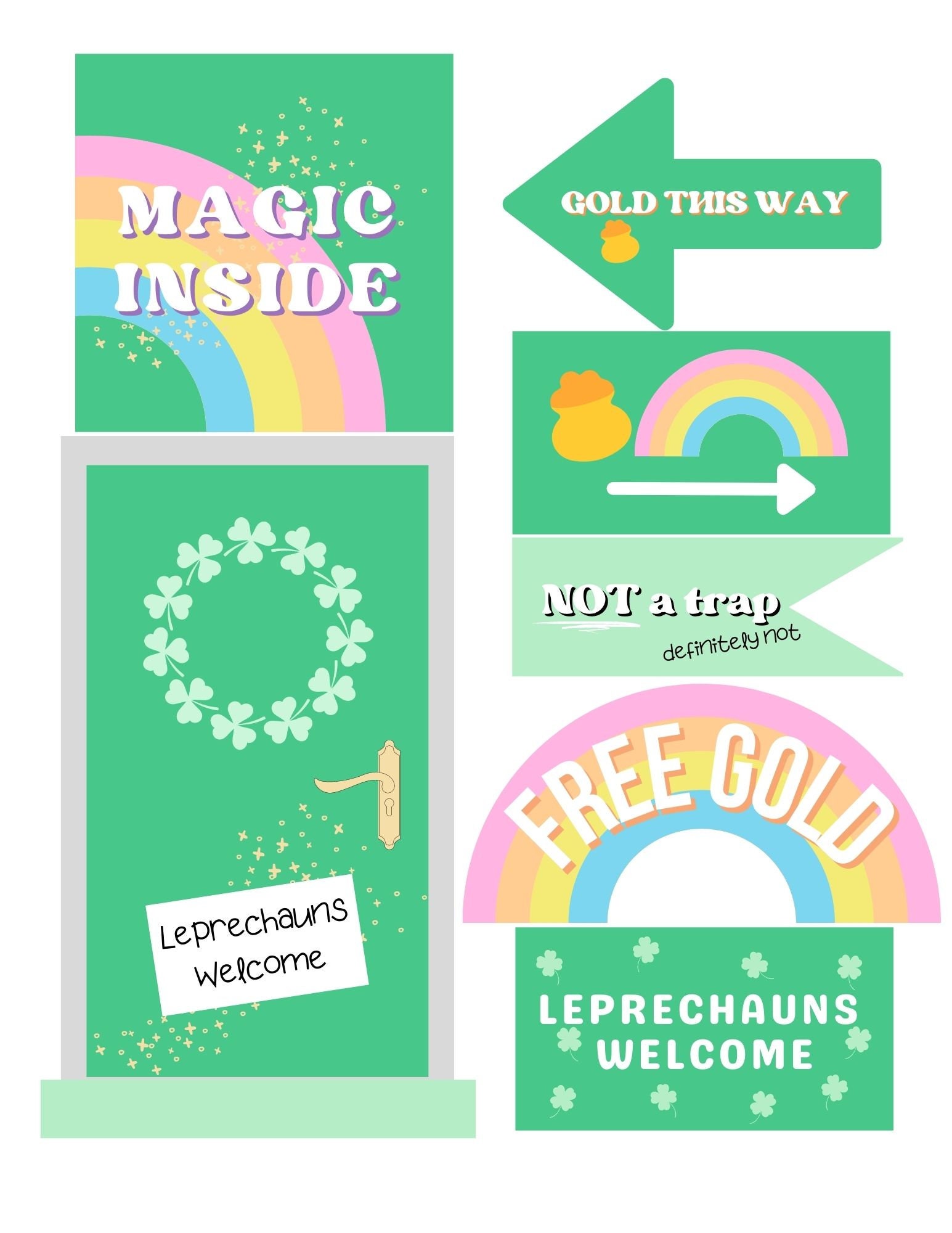 St. Patrick's Day Printable Leprechaun Trap Set St. Patrick Trap St ...