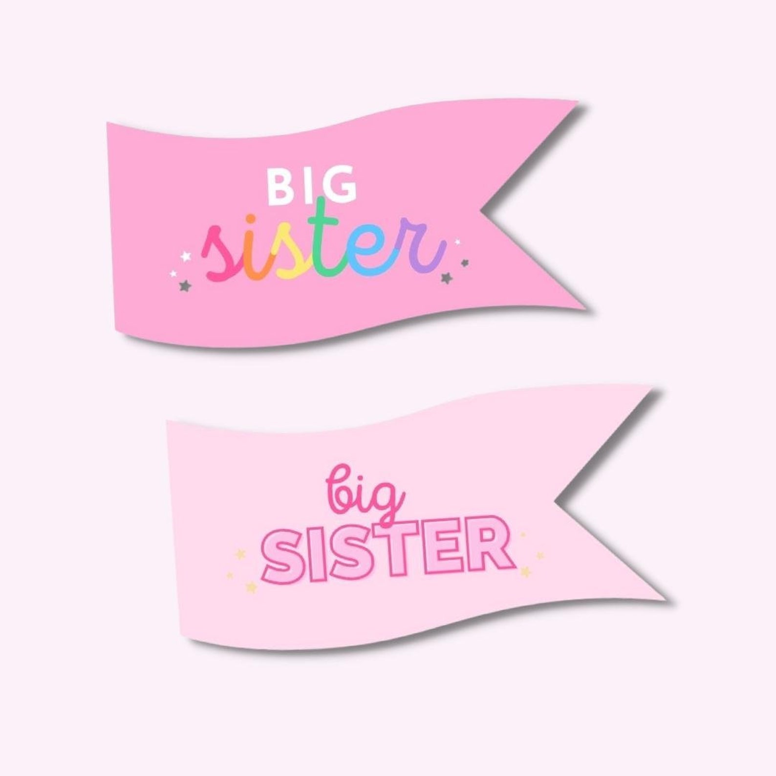 Big Sister Flag Printable Big Sis Printable Promoted to Big Sister Big ...
