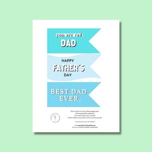 Father's Day Printable Flag Father's Day Sign Fathers Day Decorations ...