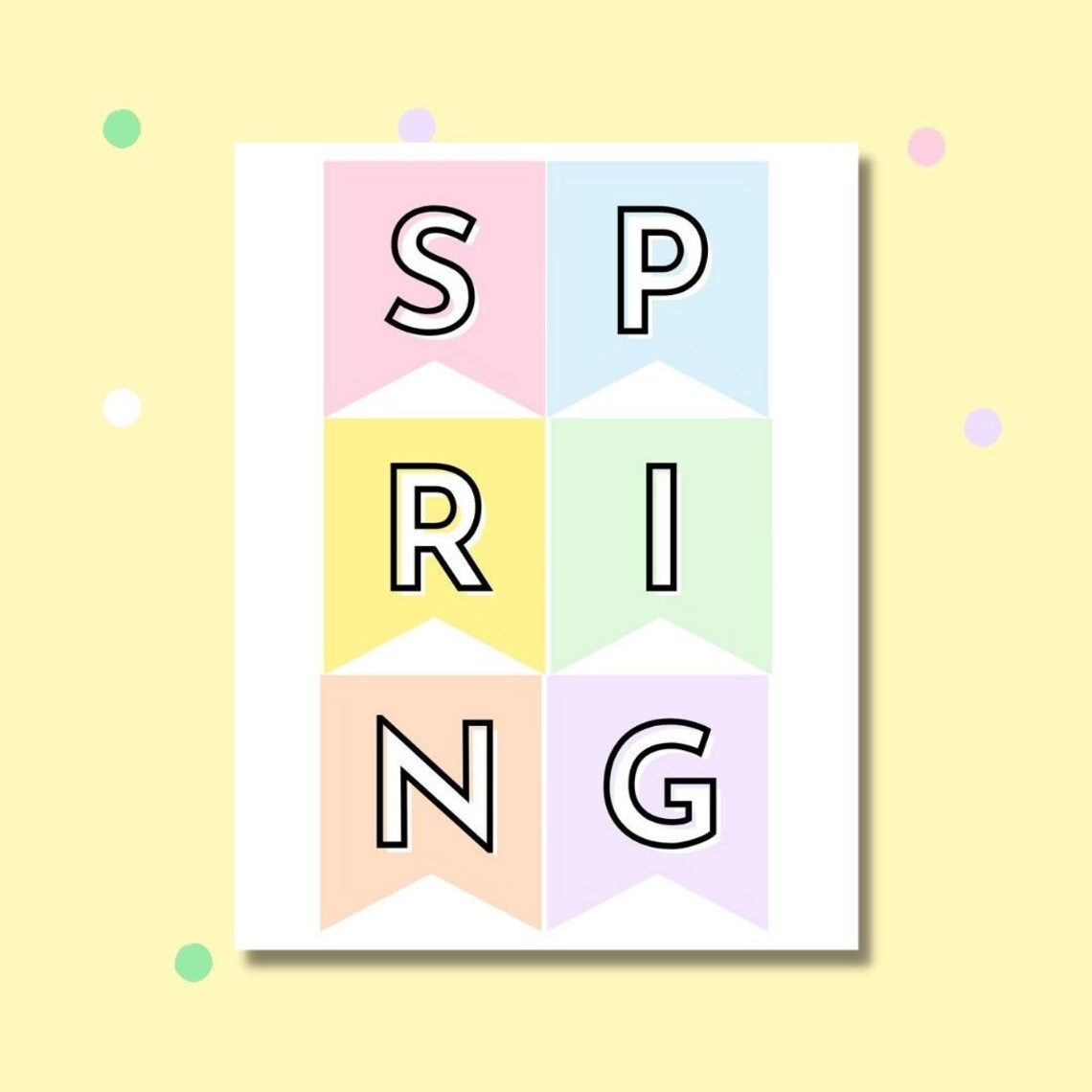 Spring Banner Printable Spring Party Decor Easter Banner Printable ...