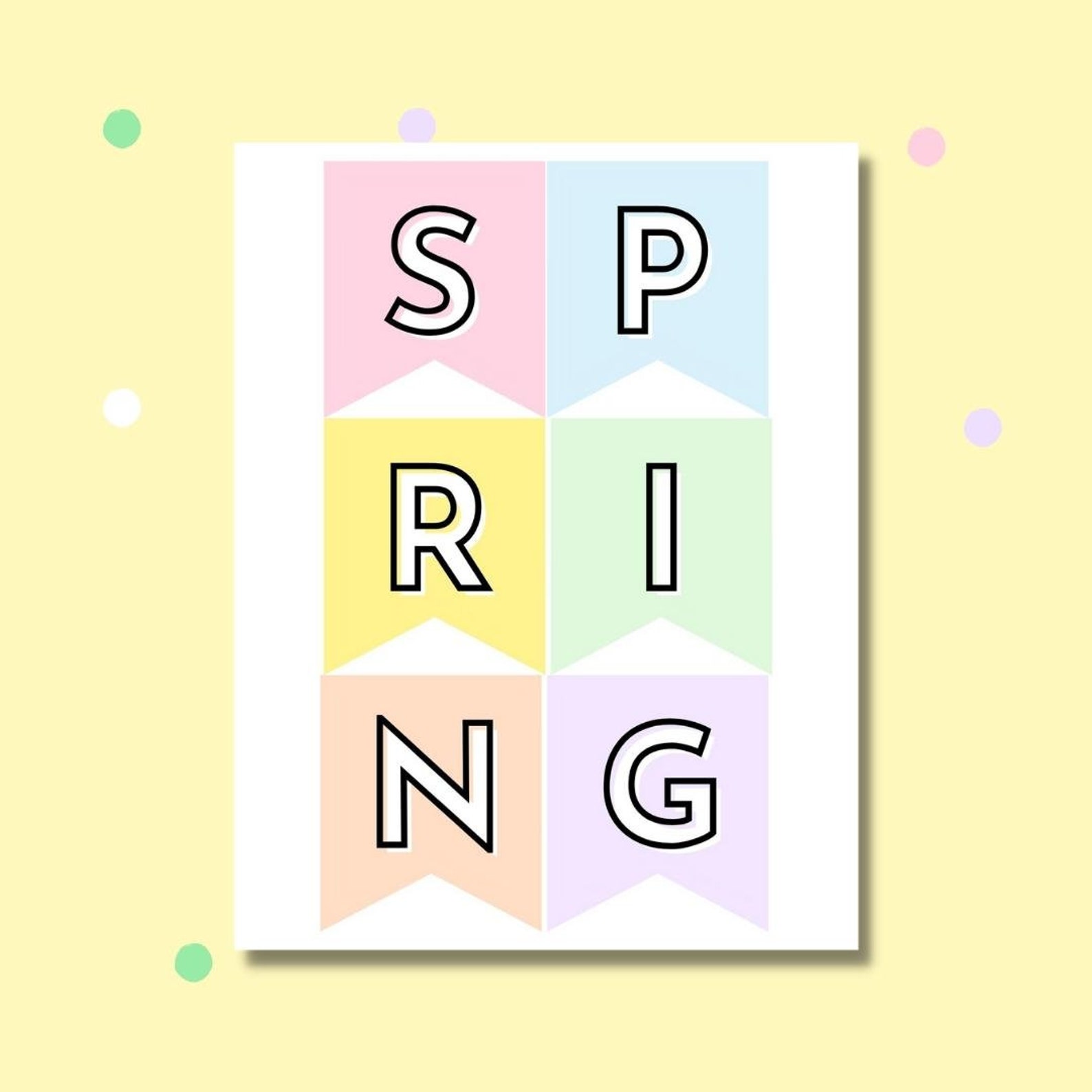 Spring Banner Printable Spring Party Decor Easter Banner Printable ...