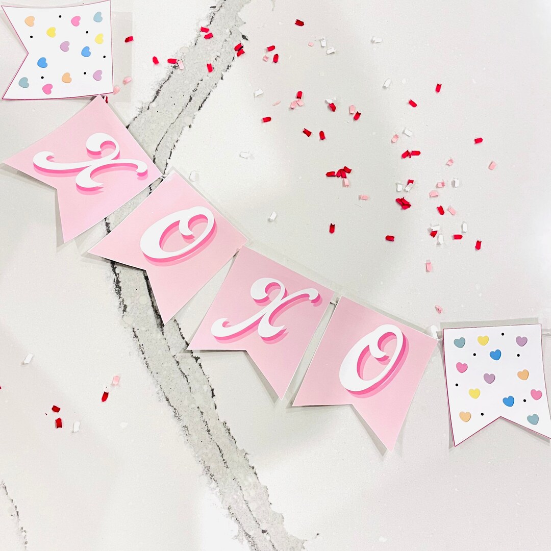 Valentine's Day Printable Xo Banner for Love Basket or Wall Decor for a ...