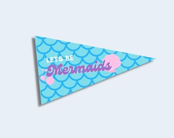Printable Pennant Flag Mermaid - Etsy