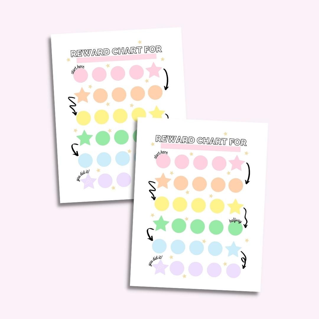 Kids Reward Chart Printable Kids Behavior Chart Reward Countdown Kids ...