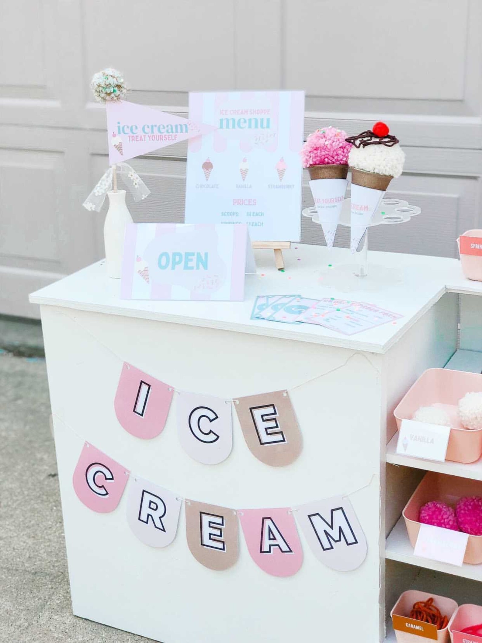 Ice Cream Parlor Printables Pretend Play Kids Ice Cream | Etsy