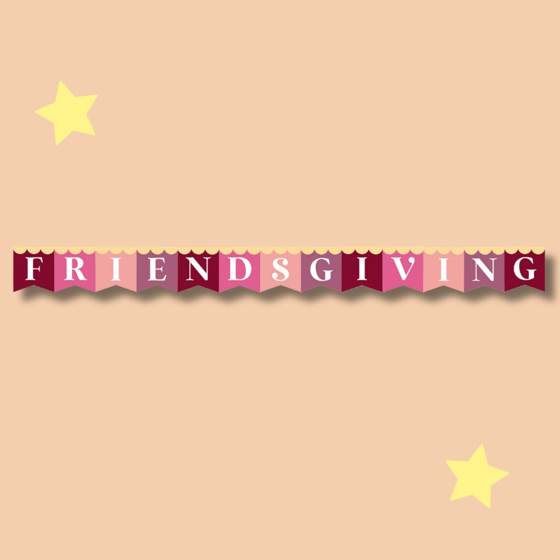 Friendsgiving Printable Sign Printable Sign Thanksgiving Banner Digital ...