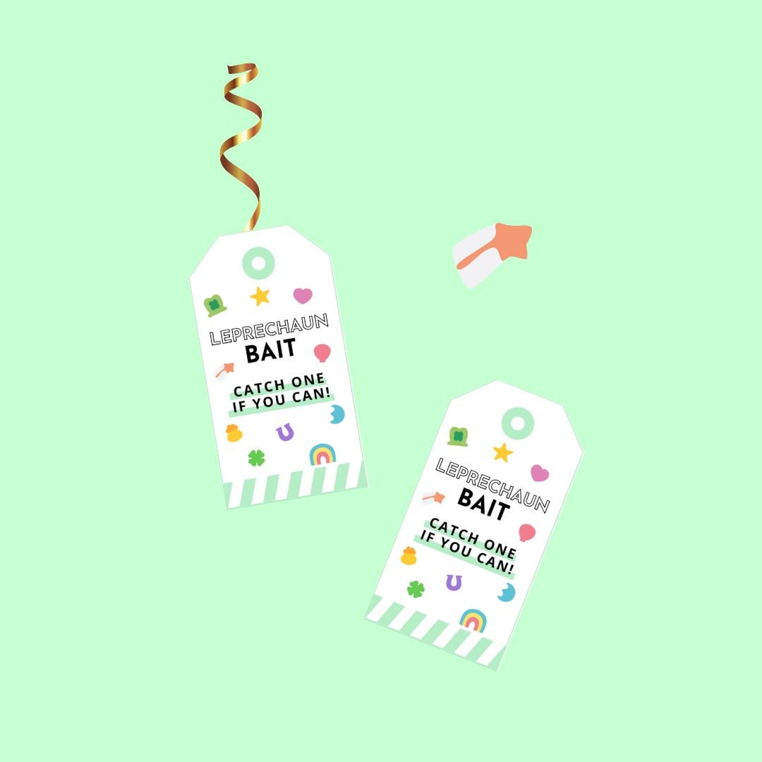 St. Patrick's Day Printable Leprechaun Bait Tags | St. Patrick Lucky ...