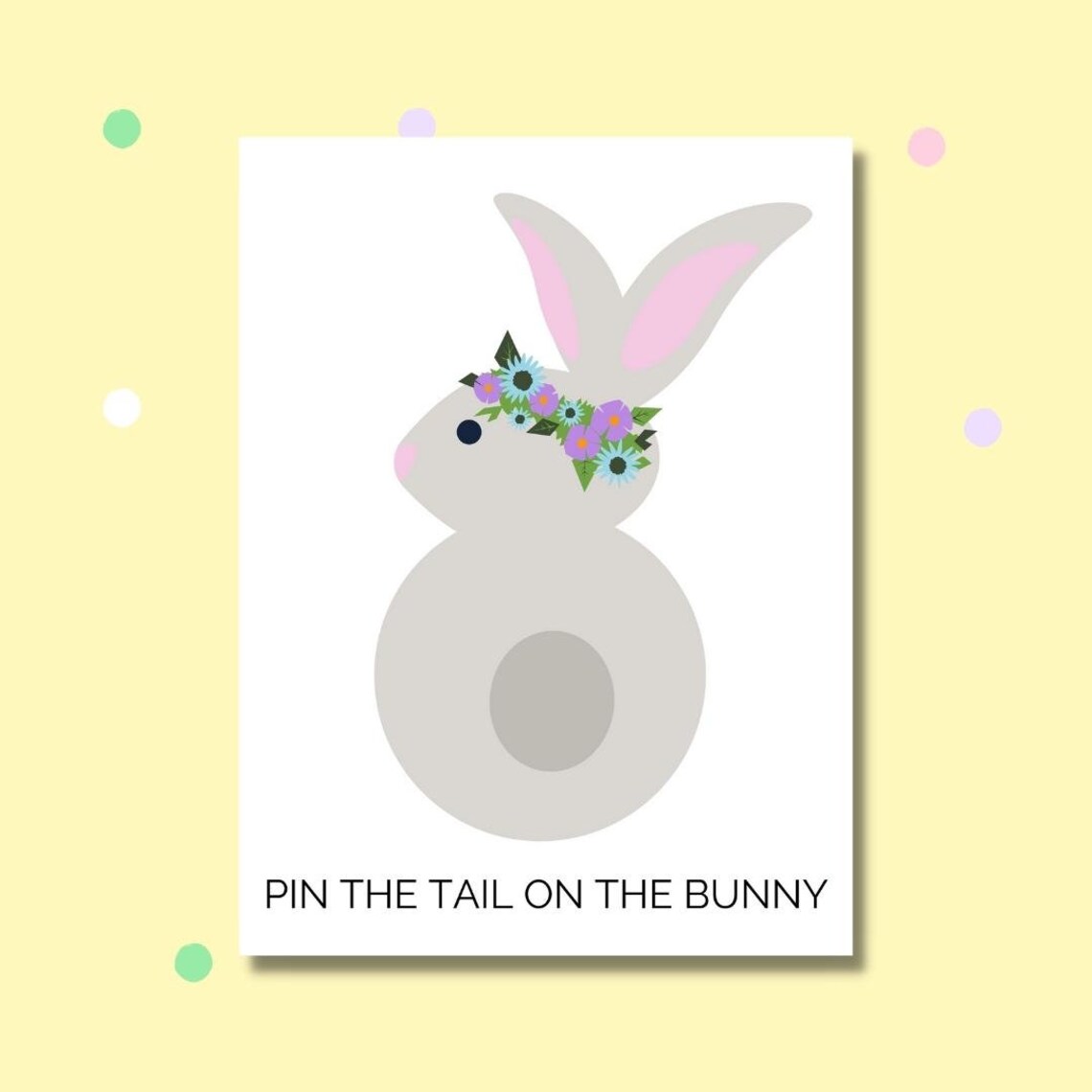 Easter Bunny Game Printable Pin the Tail on the Bunny Easter Activity ...