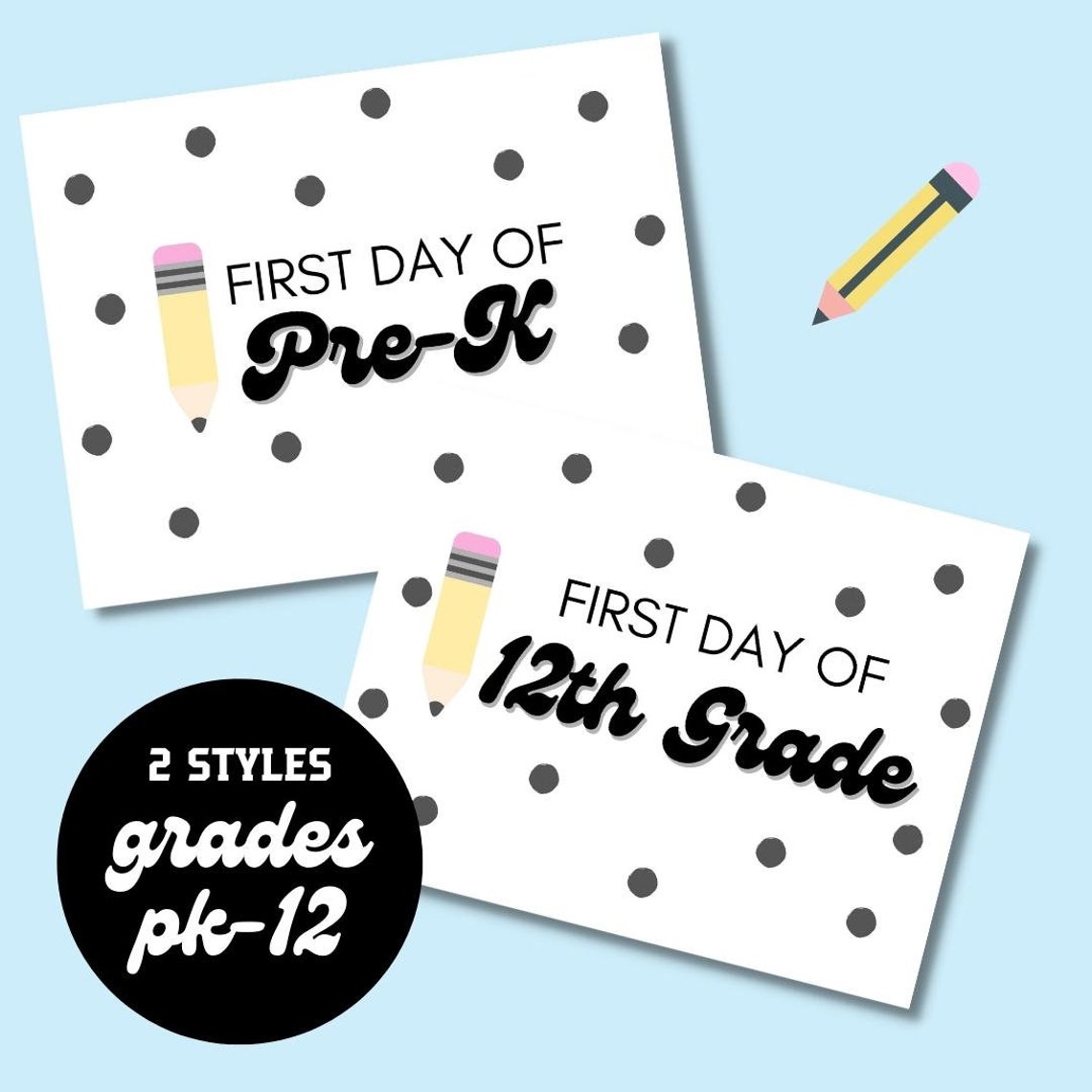 First Day of School Printable School Sign Printable Flag School Flag ...