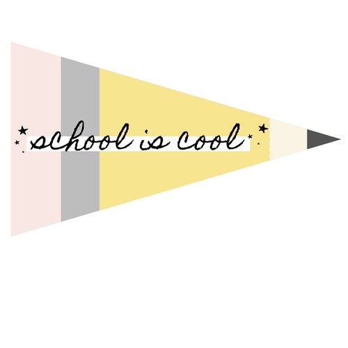 First Day of School Pencil Printable Pennant Flag Banner for - Etsy