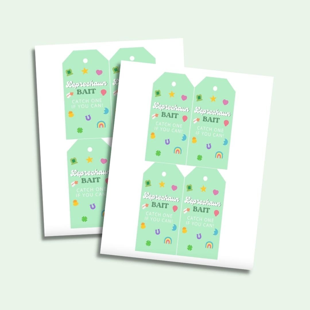 St. Patrick's Day Printable Leprechaun Bait Tags | St. Patrick Lucky ...