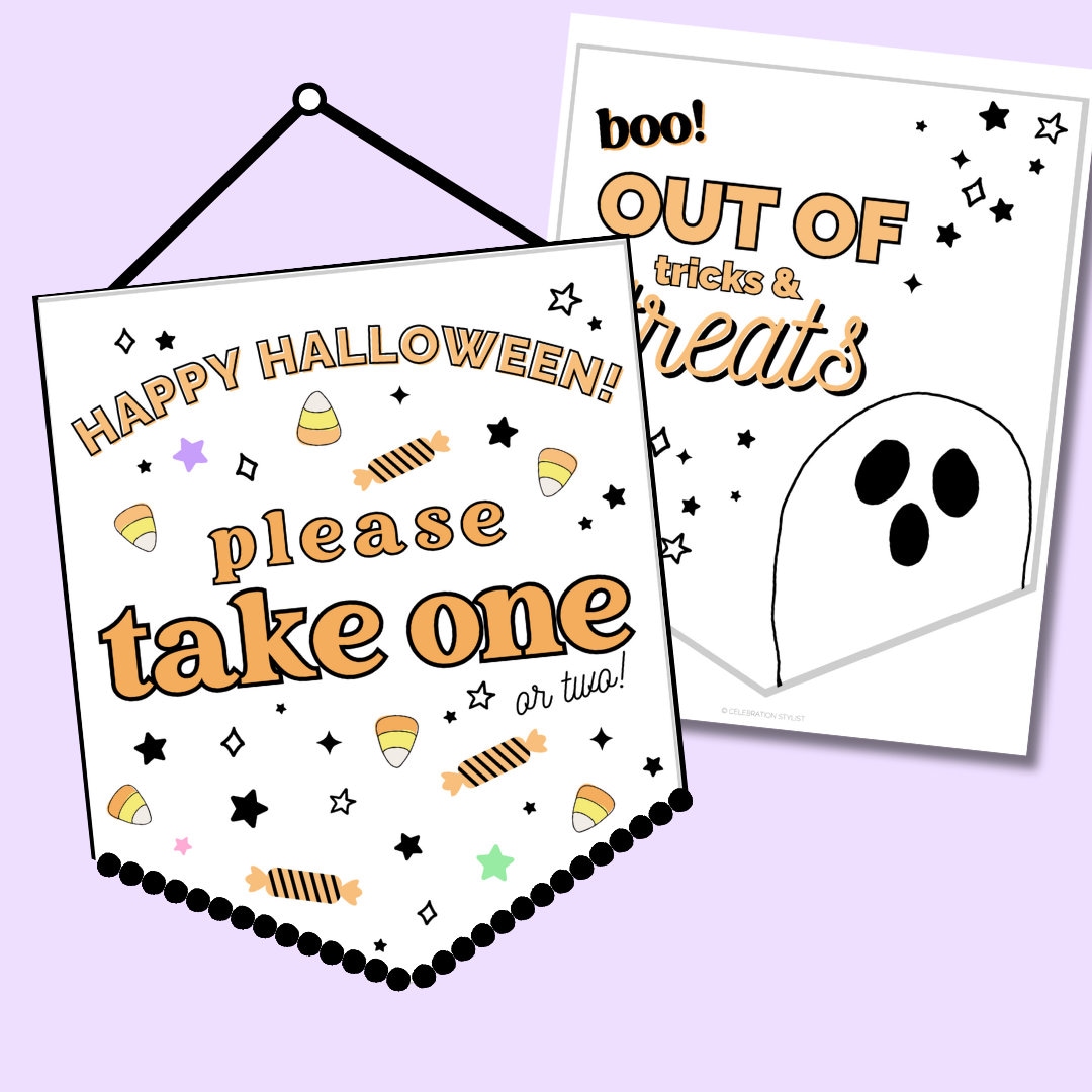 Halloween Please Take One Candy Printable Halloween Sorry - Etsy