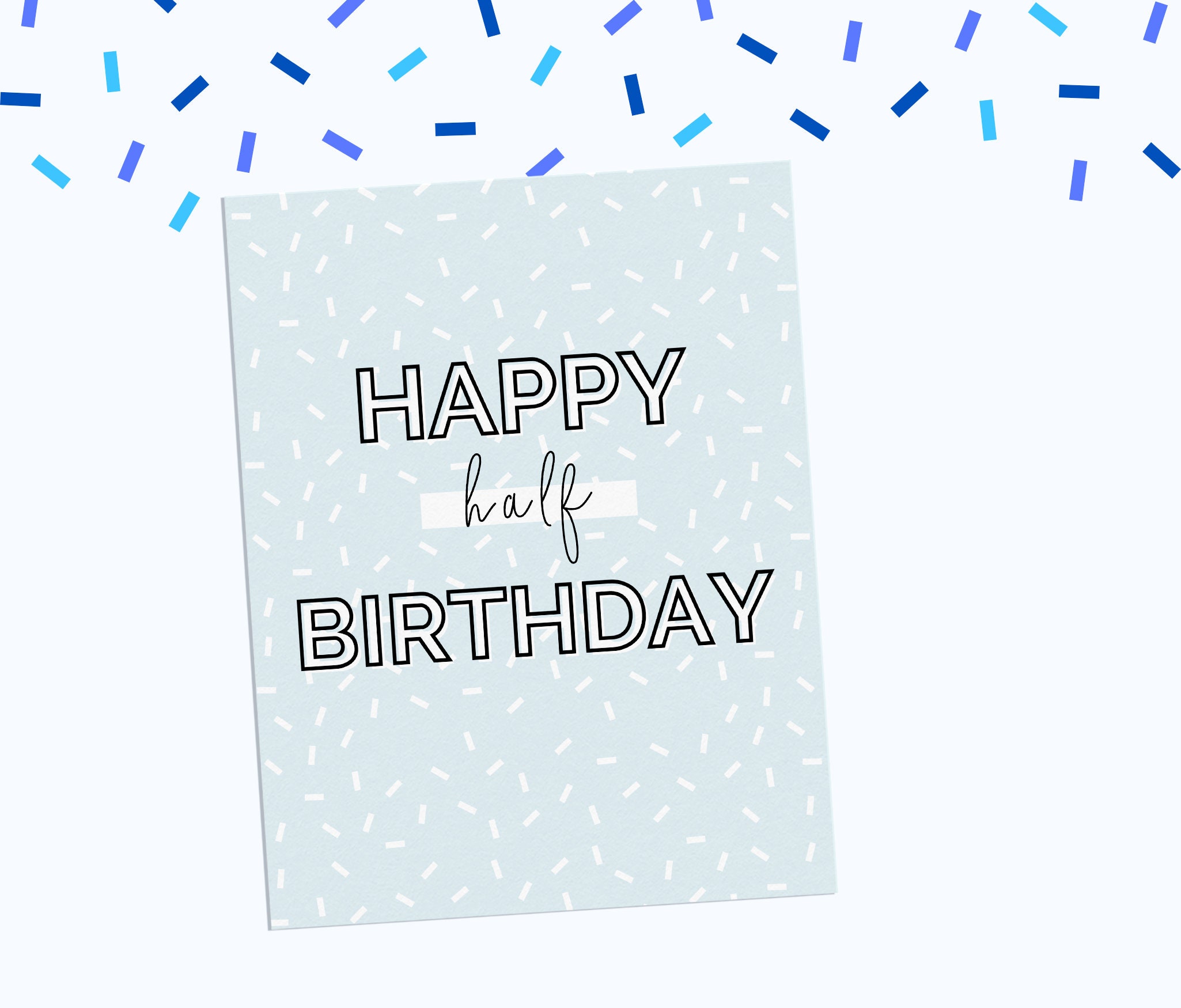 Happy Half Birthday Printable Sign Half Birthday Party Decor | Etsy