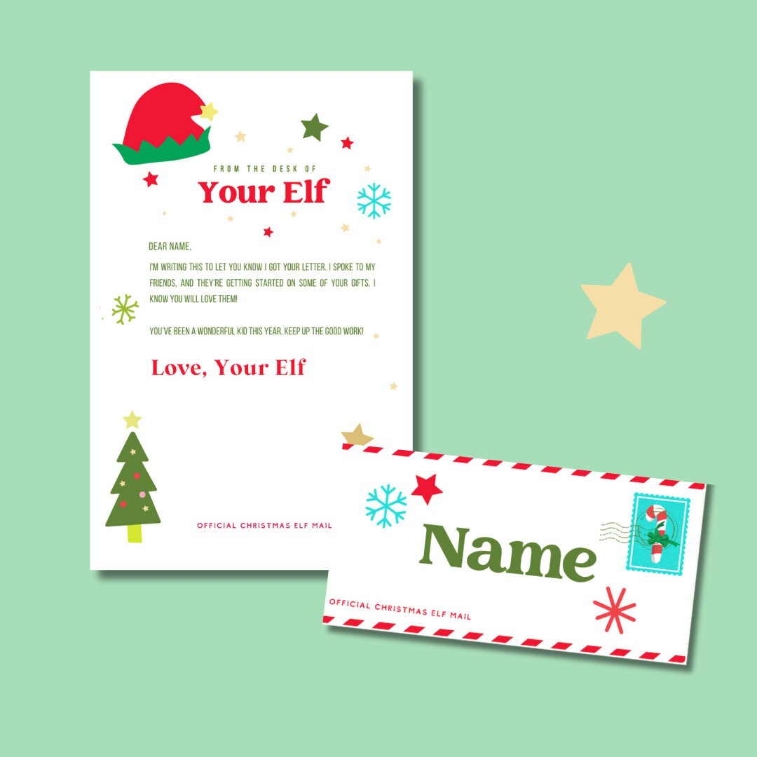 Elf Letter Printable Letter From an Elf Christmas Letter Customizable ...