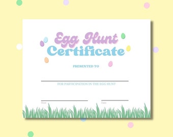 Printable Easter Certificate - Etsy