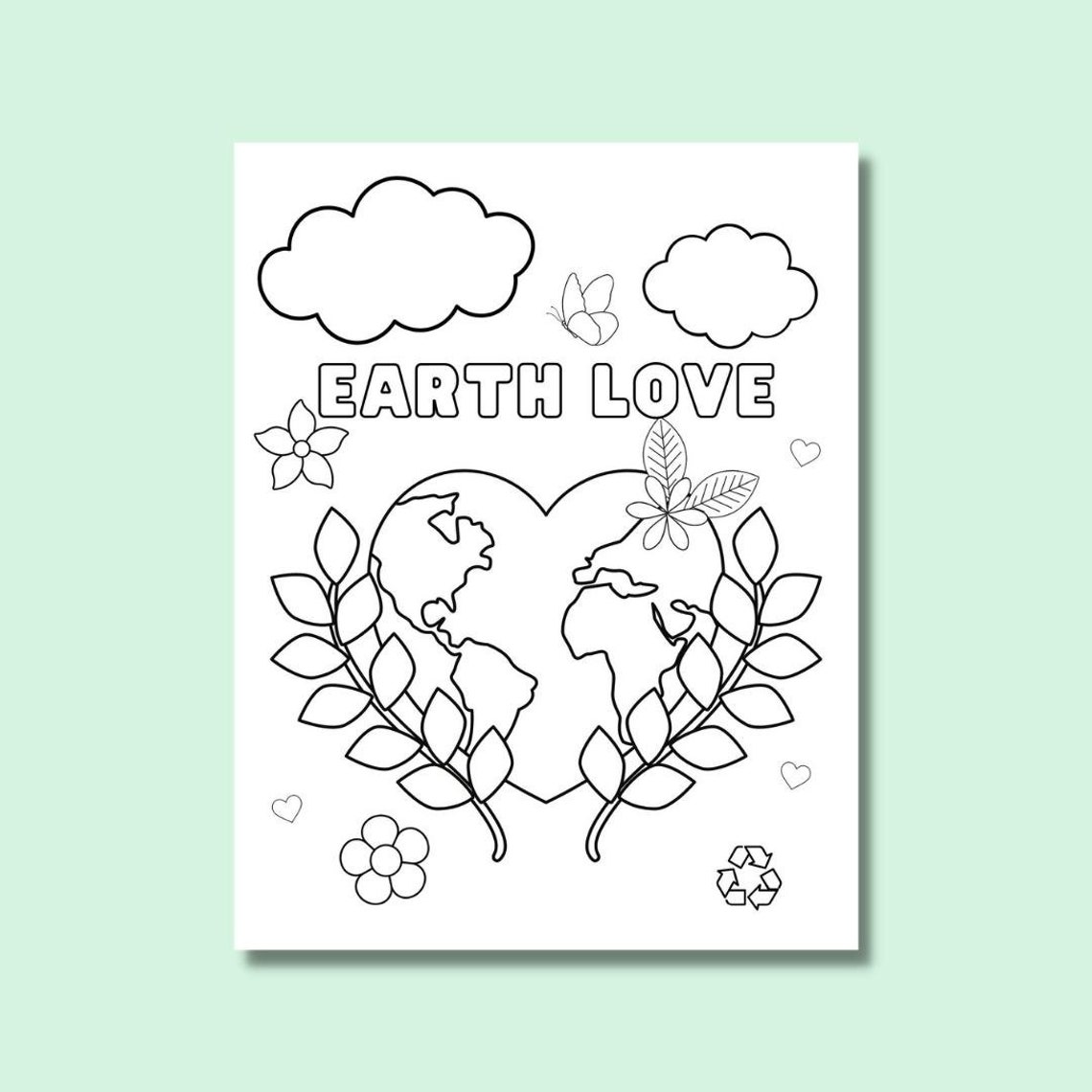 Earth Day Printable Earth Day Coloring Page Coloring Page Printable ...