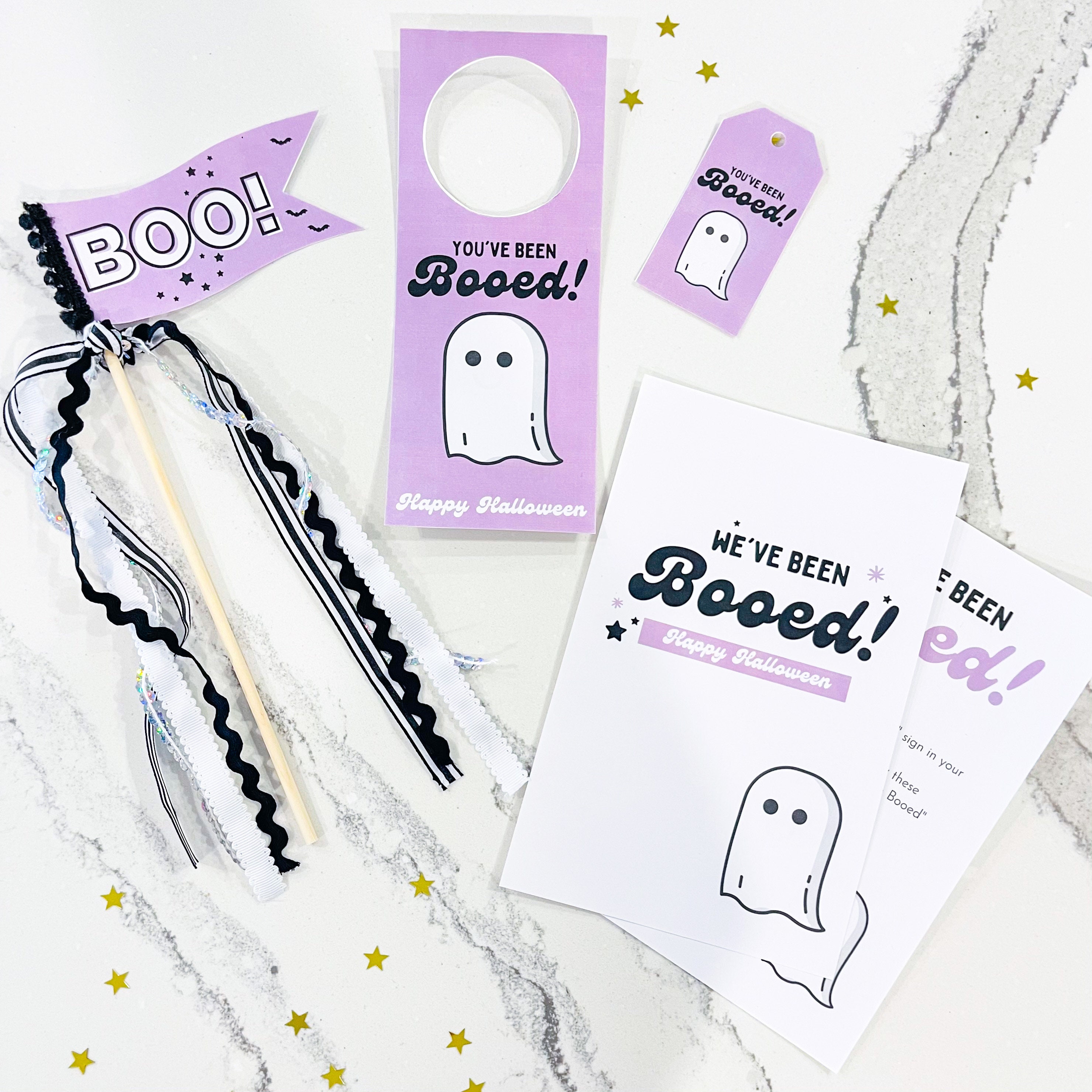 Halloween Printable Boo Basket Set You've Been Booed Kit - Etsy