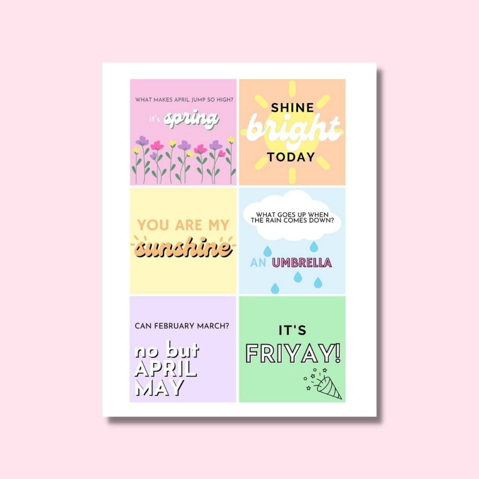 April Printable Gift Tags Printable Cards Printable Tags | Etsy