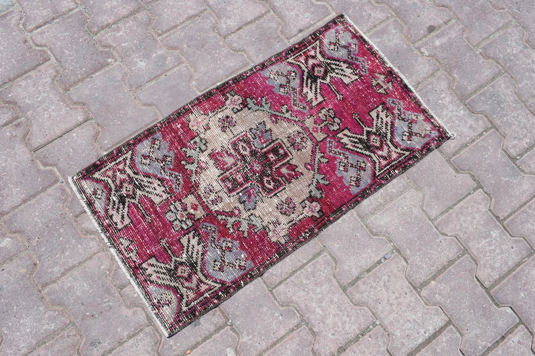 HANDMADE Doormate,small Turkish Rug,bath Doormate,pink Doormate,turkey ...