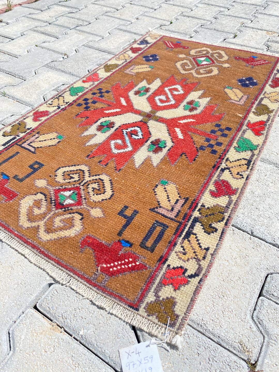 RED SMALL Rug,turkish Mini Rug,bath Rug,boho Rug,doormates,vintage Mini ...