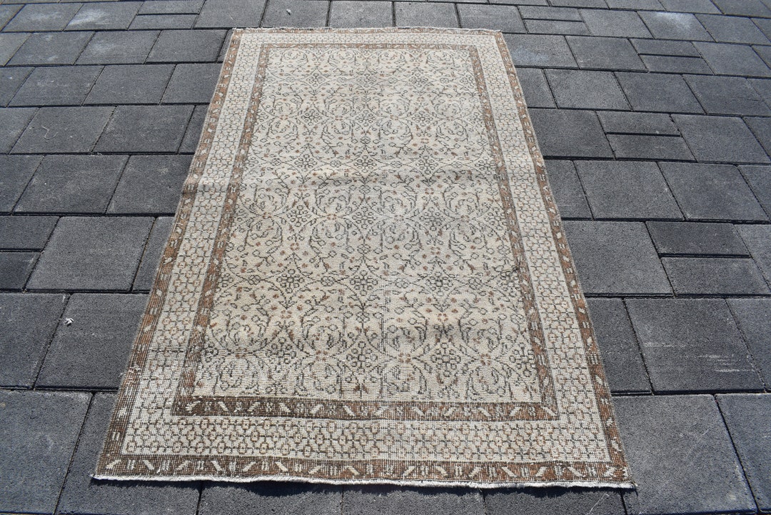 OUSHAK RUG 3x6 Ft,vintage Rug,handmade 3X6 Rug,anatolian Blue Rug,3x6 ...