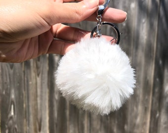 Fur Ball Keychain | Etsy