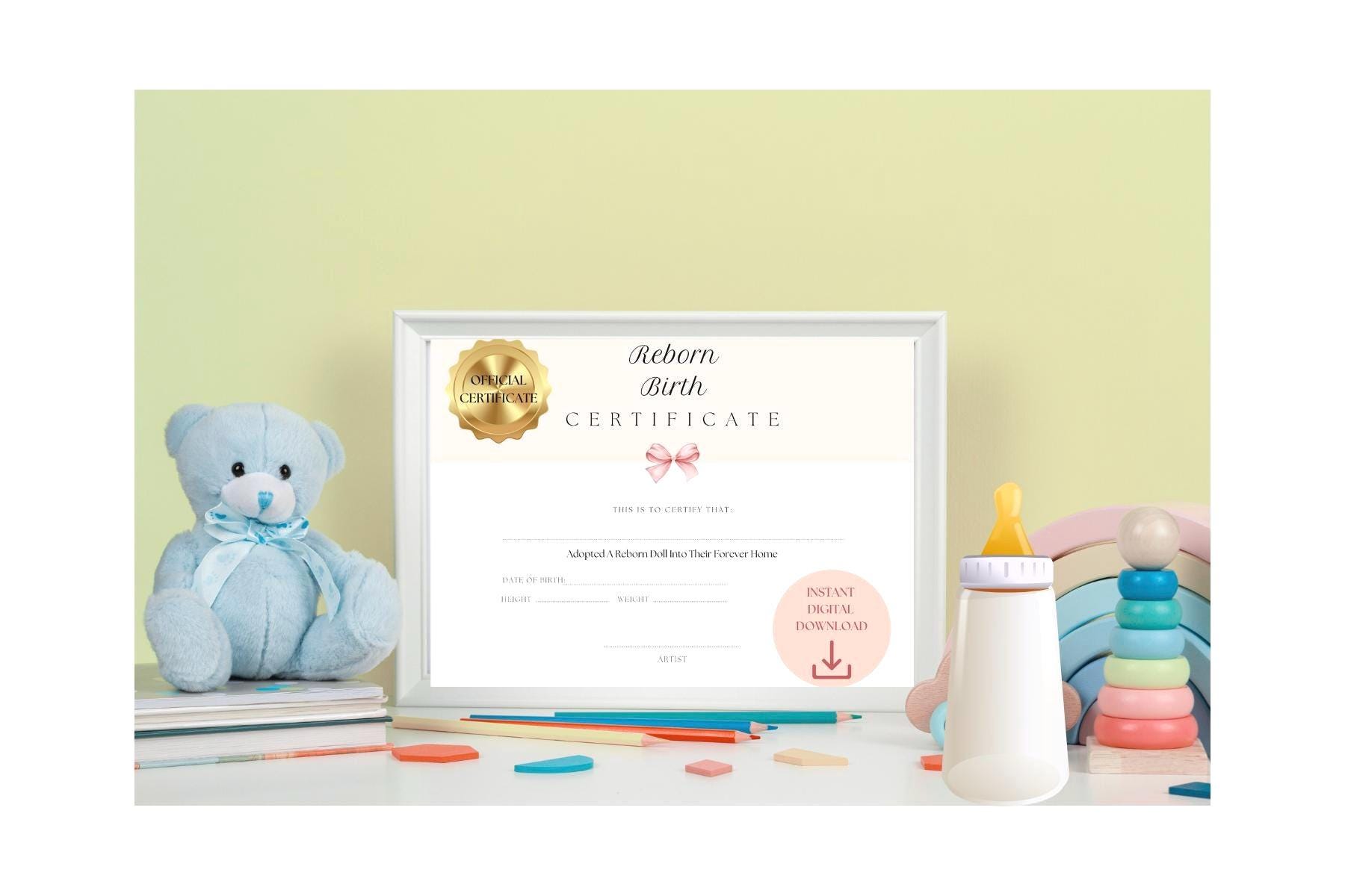 Reborn Doll Birth Certificate Digital Printout Silicone Doll Reborn Reborn Doll Birth Certificate Digital Printout Silicone Doll Reborn