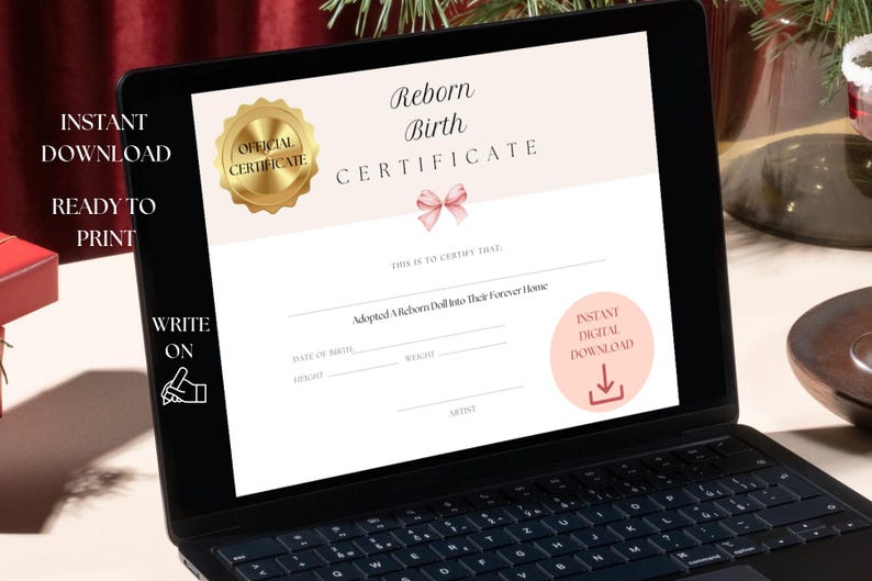 Reborn Doll Birth Certificate, Printable Keepsake (digital Printout) - Etsy