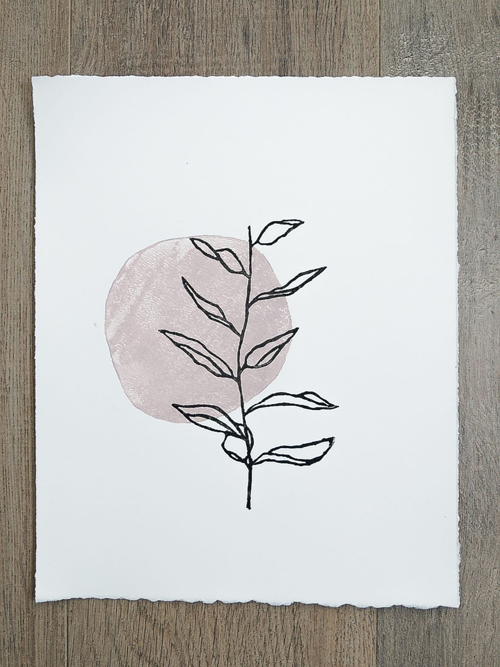 Simple Linocut Print, Minimalist Art, Handprinted, Abstract Print ...