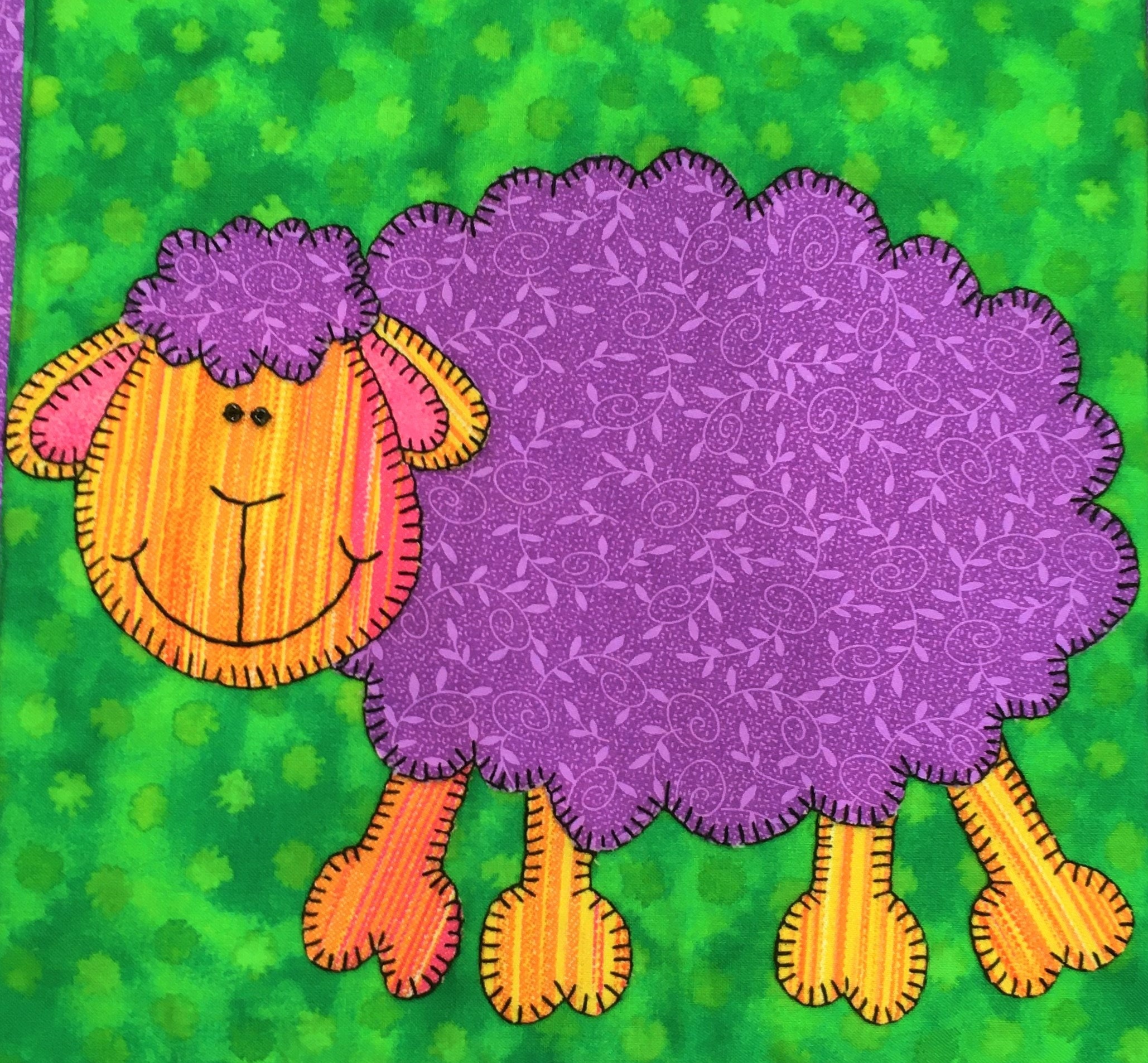 Simple Sheep Applique Pattern - Instant Download Digital PDF File ...