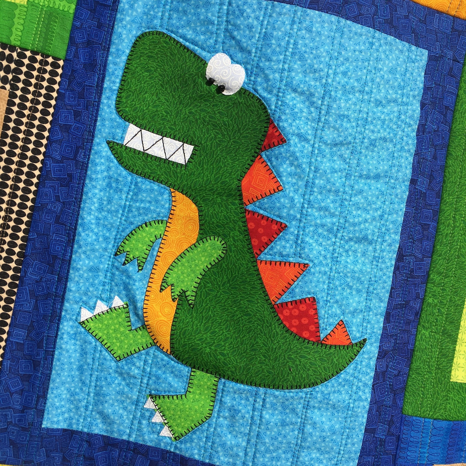 Dinosaur Appliqué Quilt Pattern Pdf—easy, Fun and Bold Digital Design ...