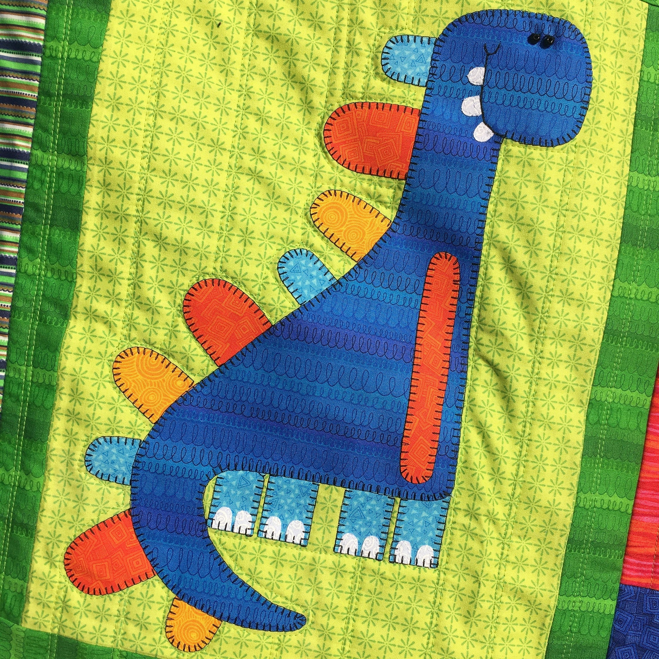 Dinosaur Appliqué Quilt Pattern Pdf—easy, Fun and Bold Digital Design ...