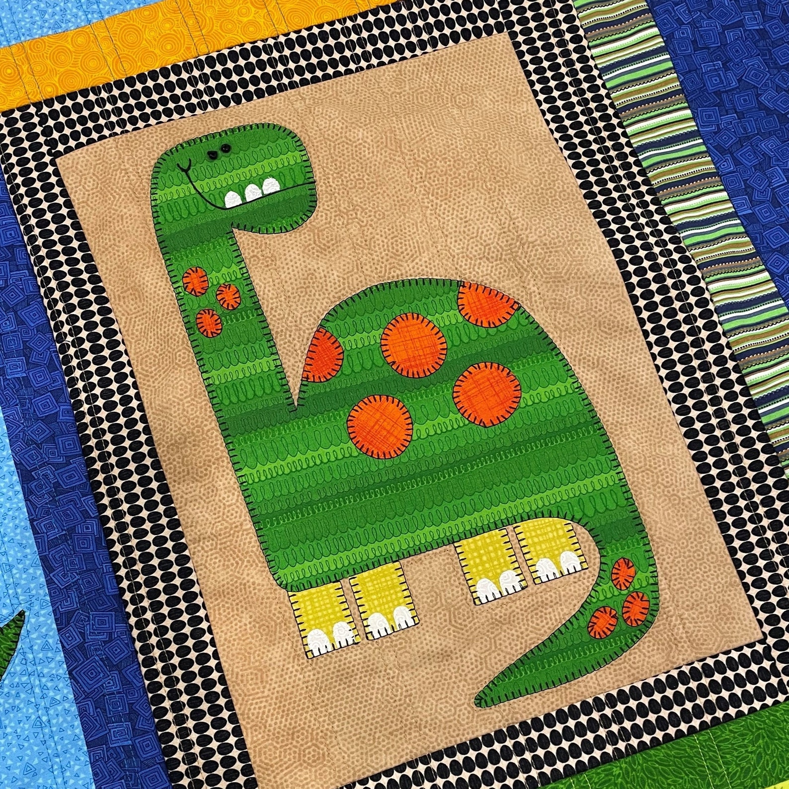Dinosaur Appliqué Quilt Pattern Pdf—easy, Fun and Bold Digital Design - Etsy