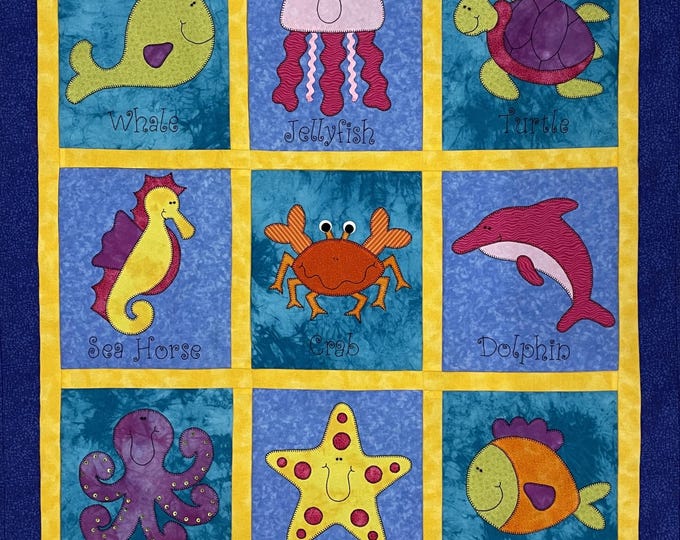 Baby Bugs Applique Quilt Pattern Instant Download PDF - Fun, Bright ...