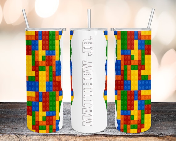 20 OZ Building Blocks Kids Tumbler Design Straight - Etsy