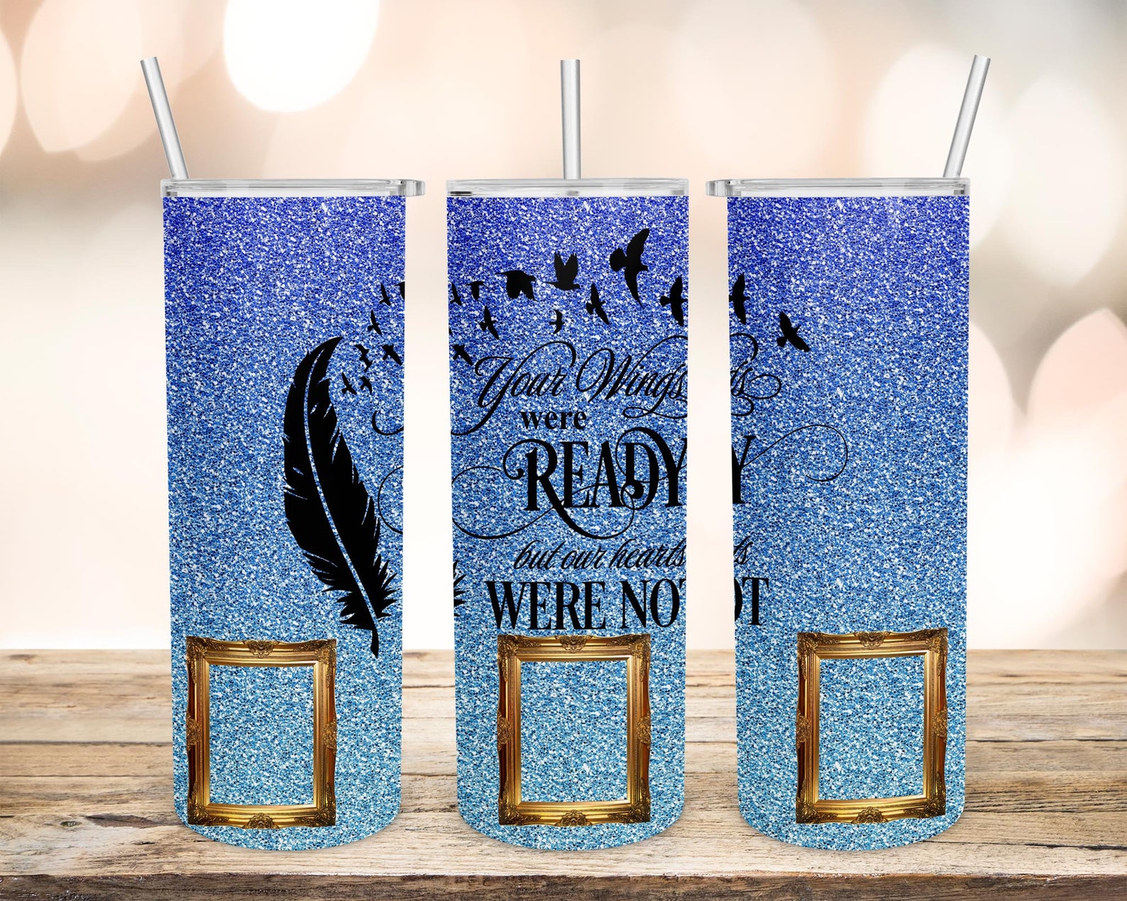 Wings Were Ready Sublimation Designs Downloads-glitter Ombre-feathers ...