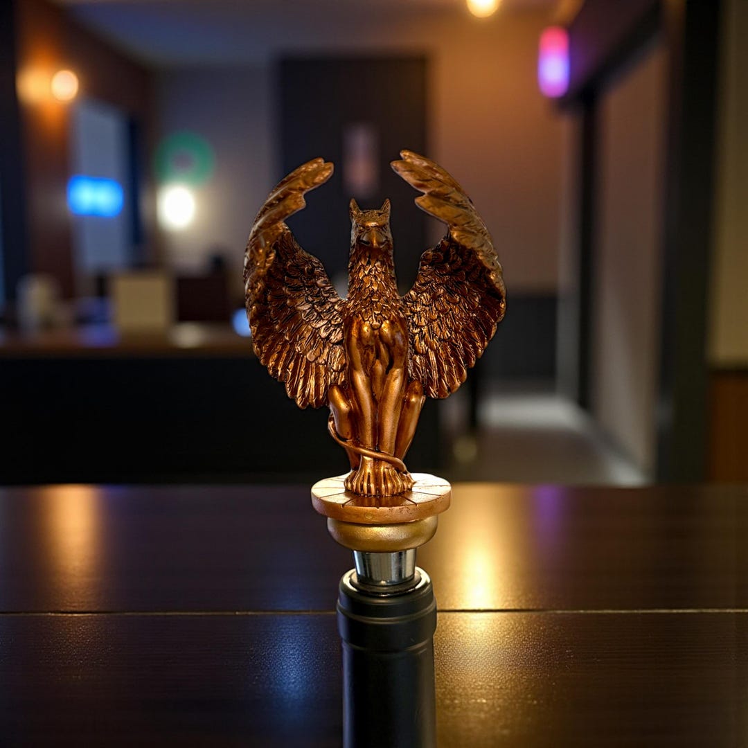 Wizarding School Griffin Gargoyle Stairwell Statue Wine Bottle Stopper ...