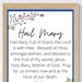 Hail Mary Catholic Prayer Art Printable English 8x10 Printable Wall Art ...