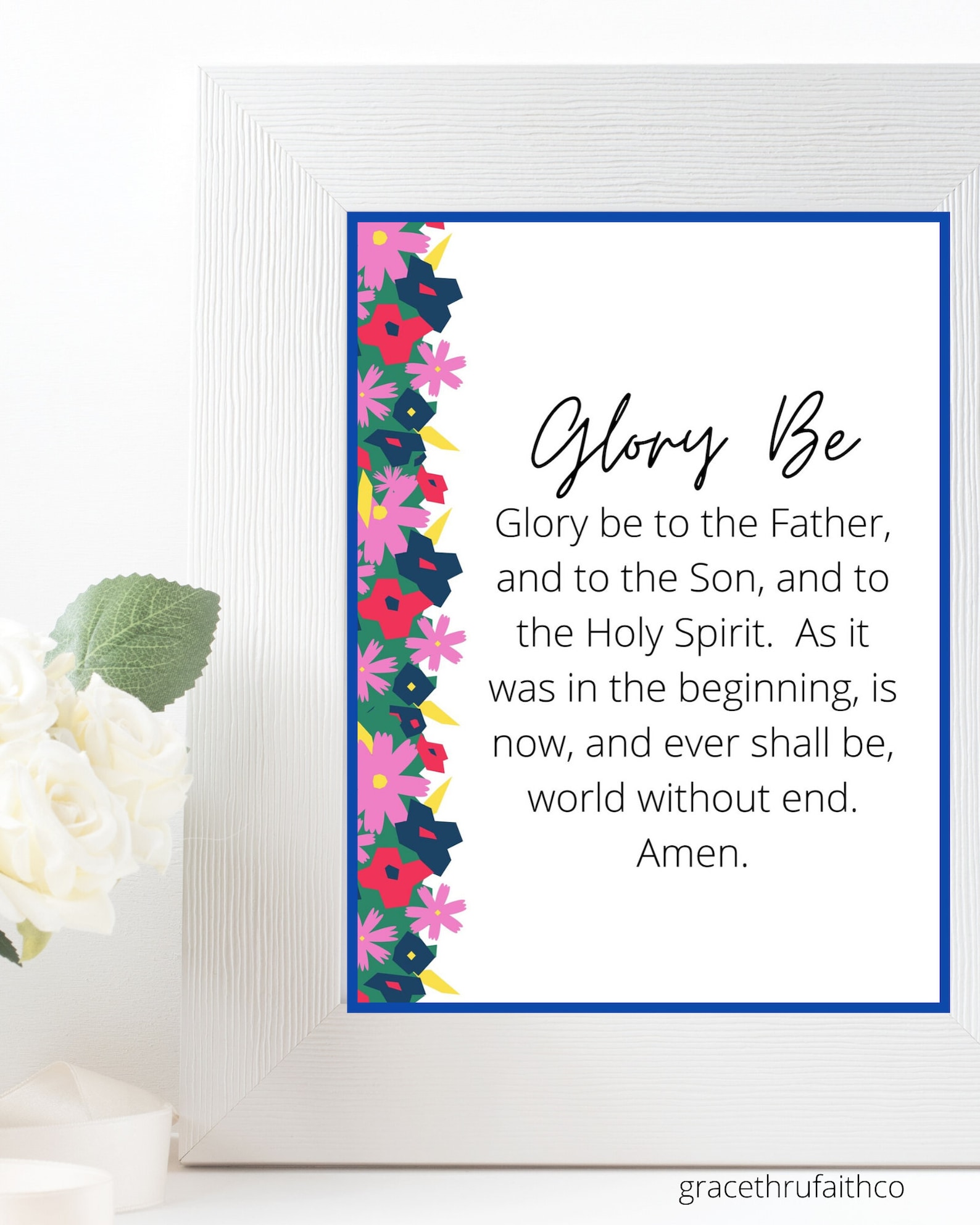 Glory Be Catholic Prayer Art Printable English 8x10 Printable Wall Art ...