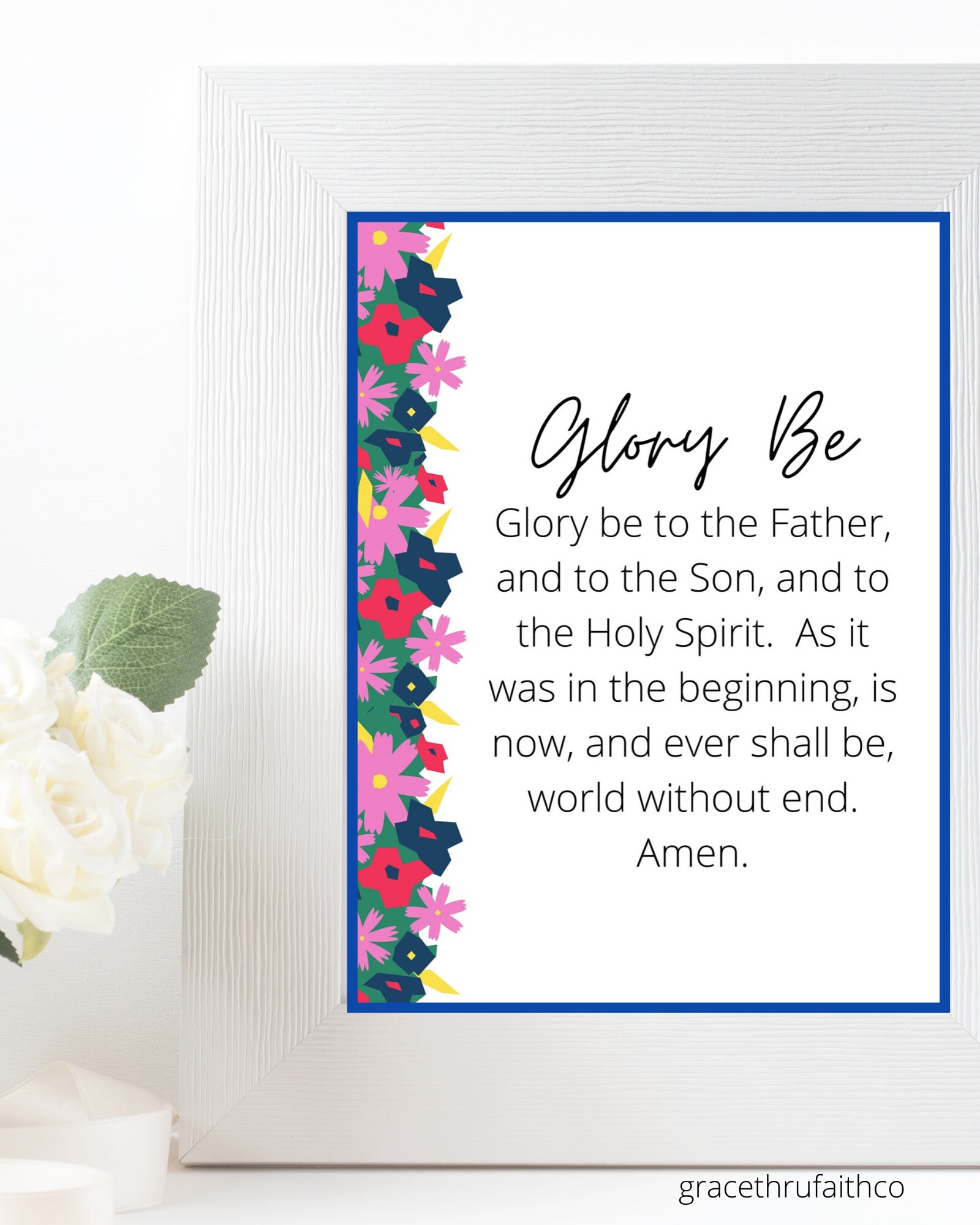 Glory Be Catholic Prayer Art Printable English 8x10 Printable Wall Art ...