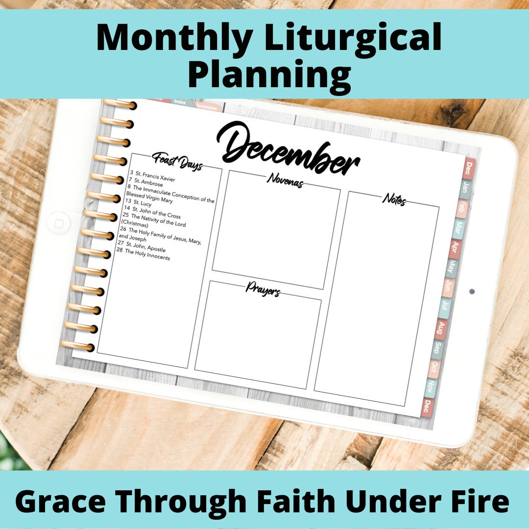 2022 Catholic Liturgical Life Digital Planner Multicolor Stripes iPad ...