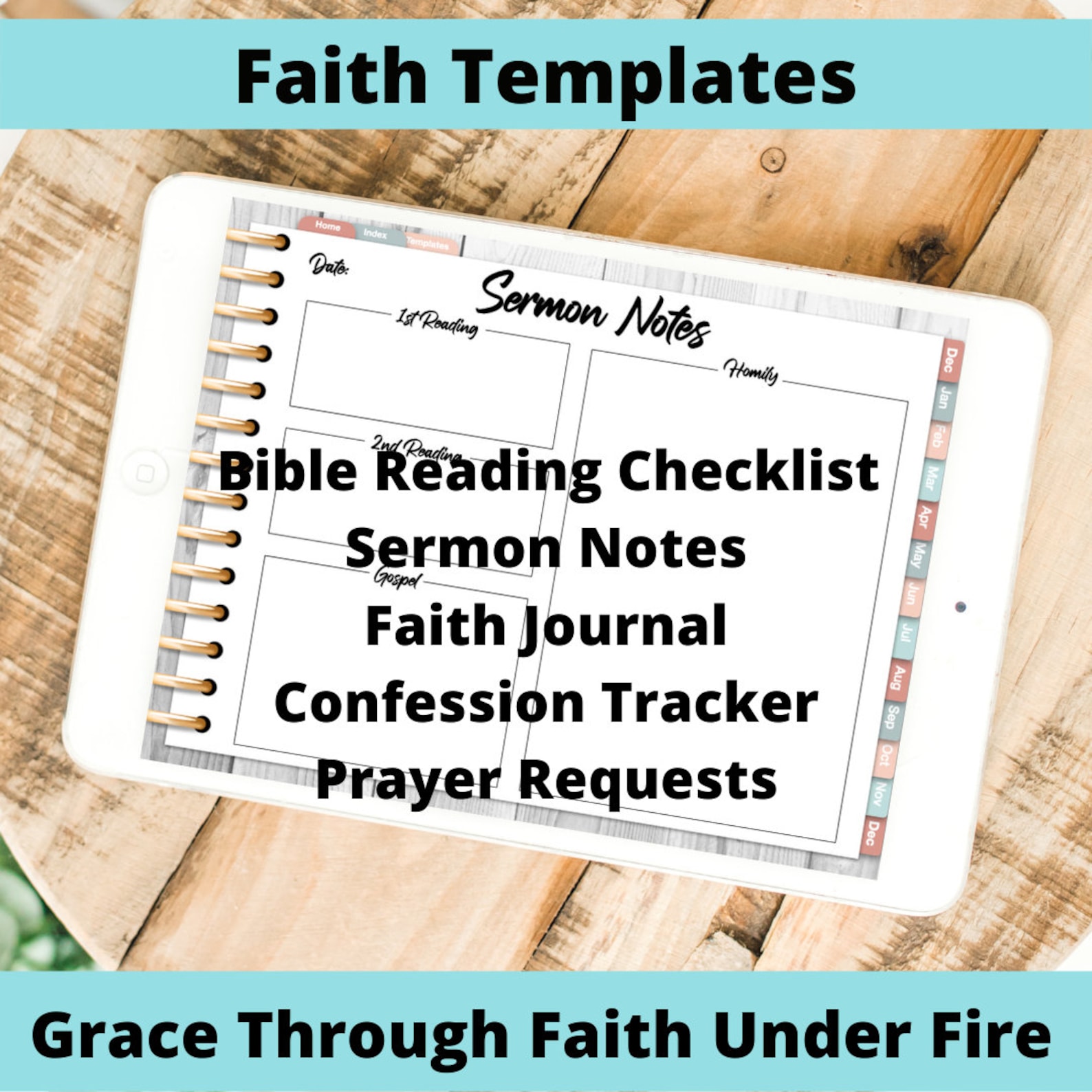2022 Catholic Liturgical Life Digital Planner Boho Rainbow iPad Planner ...