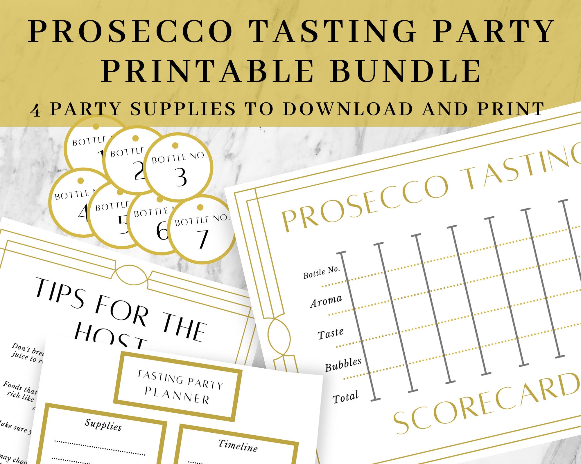 Prosecco Tasting Printable, Event Hosting - Etsy