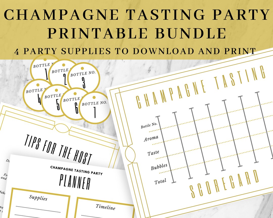 Champagne Tasting Printable, Event Hosting - Etsy