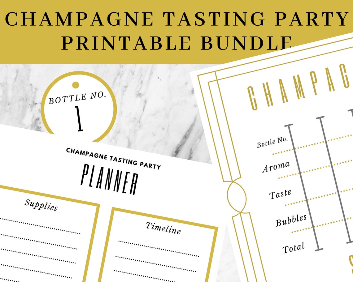 Champagne Tasting Printable, Event Hosting - Etsy