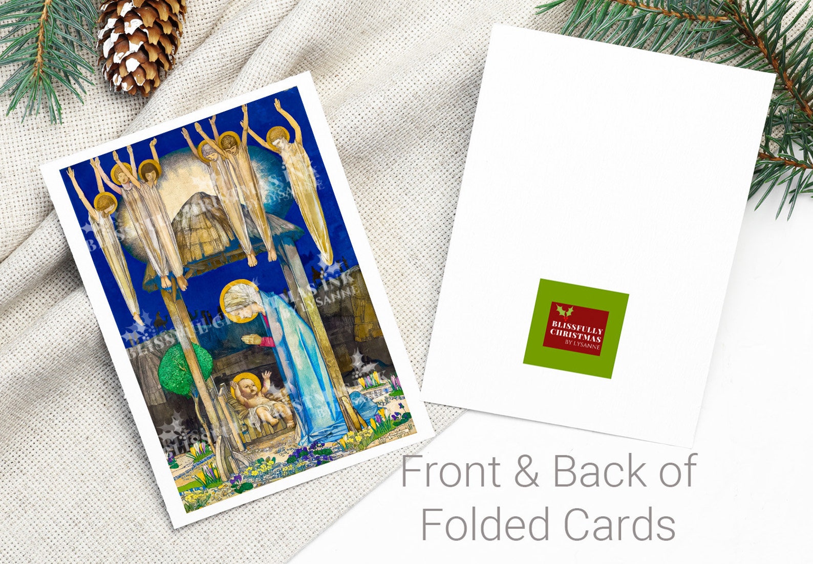 Catholic Christmas Card Set, Catholic Cards, Vintage Religious ...